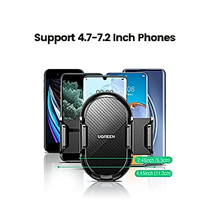 UGREEN Cup Car Phone Holder One-Button Release Cell Phone Mount Automobile Universal Adjustable Compatible for iPhone 13 12 Pro Max XR 8 7 and Android Smartphones