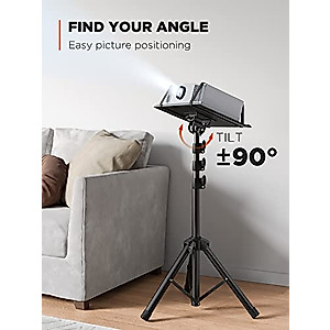 AMADA HOMEFURNISHING Floating Shelves & AMADA Projector Tripod Stand, Portable Projector Stand