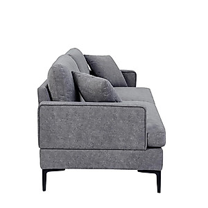 JAHH Stylish Upholstered Loveseat with Metal Legs Seat Capacity,Durable Suit for Living Room