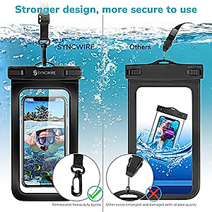 𝐒𝐲𝐧𝐜𝐰𝐢𝐫𝐞 Waterproof Phone Pouch [2-Pack] - Universal IPX8 Waterproof Phone Case Dry Bag with Lanyard for iPhone 14/13/12/11 Pro XS MAX XR X 8 7 6 Samsung S22 S20 and More Up to 7 Inches