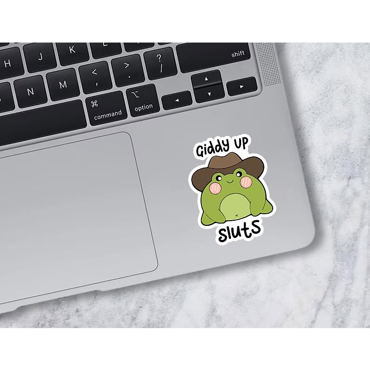 Akira Giddy Up Sluts Frog Sticker, Cowboy Hat Sticker, Cute Frog Stickers, Animal Sticker, Water Assitant Die-Cut Vinyl Funny Decals for Laptop, Phone, Water Bottles, Kindle Sticker