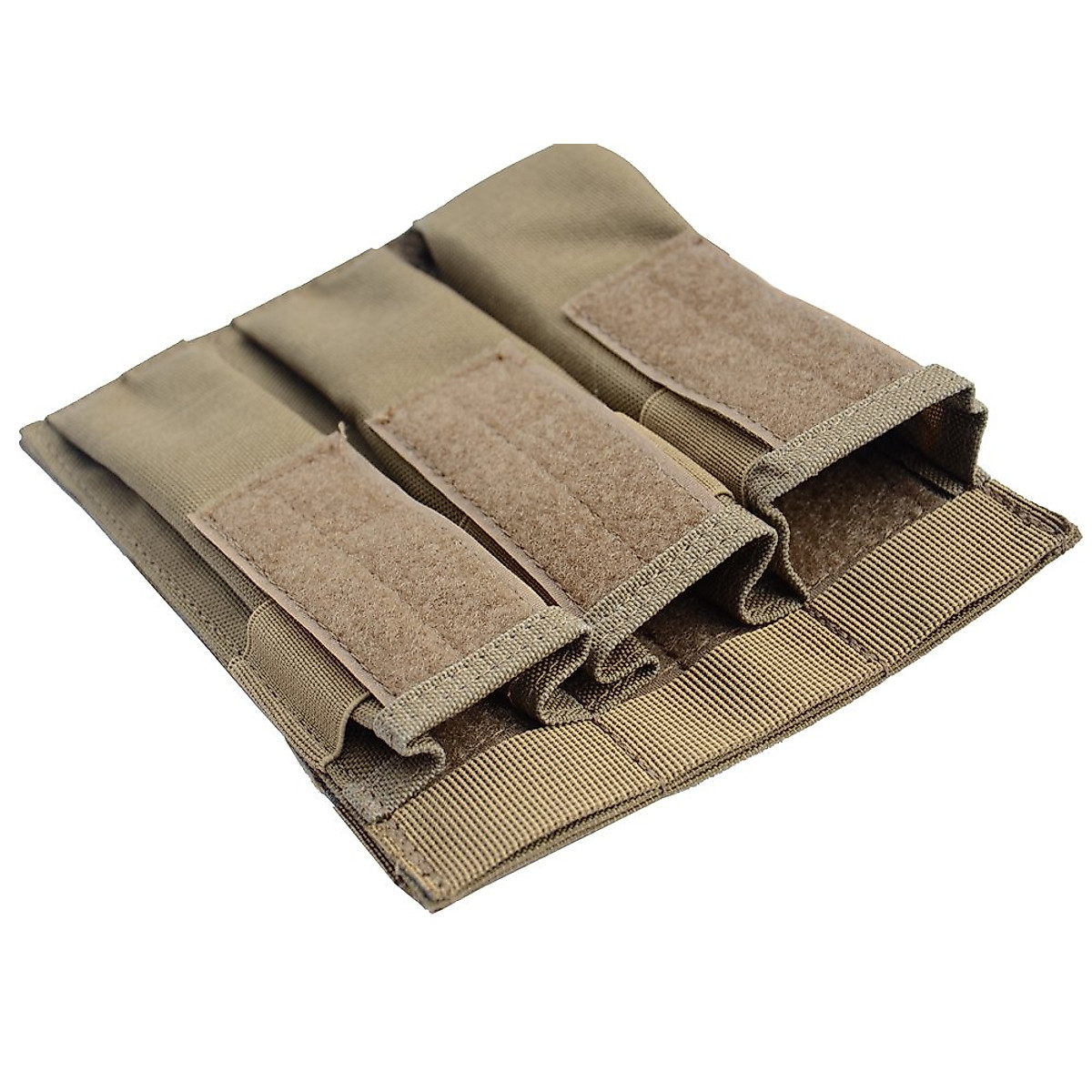LytHarvest Tactical Molle Magazine Pouch, Kriss Tactical Pistol Triple Mag Pouch, Multi-use (TAN)