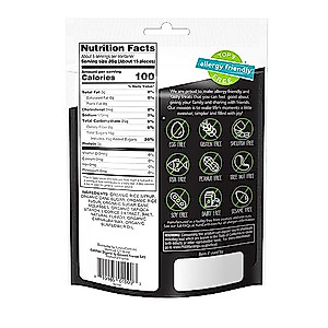 YumEarth Organic Gluten Free Black Licorice Snack Packs - Allergy Friendly, Gluten Free, Non-GMO, Vegan, No Artificial Flavors or Dyes - 5 Ounce (Pack of 6)
