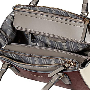 Fiorelli Double Top Zip Satchel, Oxblood Mix