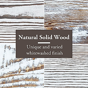 MyGift 7-Compartment Shabby Whitewashed Solid Wood Jewelry/Cosmetics Vanity Organizer Rack with 4 Vintage Storage Drawers