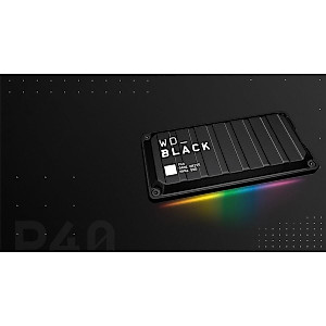 Western Digital 1TB P40 Game Drive SSD - Up to 2,000MB/s, RGB Lighting, Portable External Solid State Drive , Compatible with Playstation, Xbox, PC, & Mac - WDBAWY0010BBK-WESN