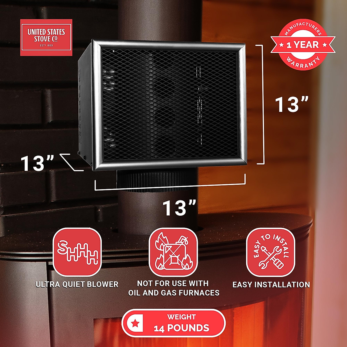 US Stove MH6 Miracle Heat 6-Inch Heat Reclaimer