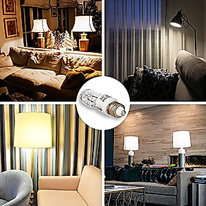 (Pack Of 4) Q75CL/MC - 75 Watt JD T4 E11 Mini Candelabra Base 120V Clear Light Bulbs