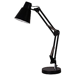 Catalina 18794-001 Traditional Adjustable Metal Architect Desk Table Lamp, 22", Classic Black