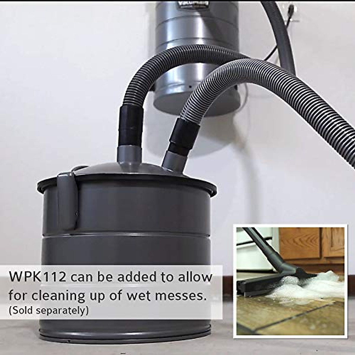 VacuMaid GV50PRO Wall Mounted Garage and Car Vacuum with 50 ft. Hose and Tools.