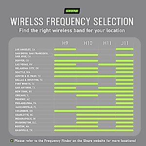 Shure BLX14/CVL UHF Wireless Microphone System - Perfect for Interviews, Presentations, Theater - 14-Hour Battery Life, 300 ft Range | includes CVL Lavalier Mic, Single Channel Receiver | H10 Band