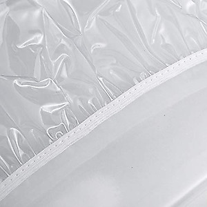 LIBERECOO Clear Oval Fitted Vinyl Tablecloth - Heavy Duty Elasticized Table Cover Elastic Edged Plastic Tablecloth Protector- Great for Indoor and Outdoor Use (Best for 48" x 68" Oval Table)