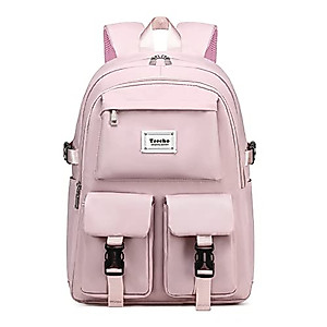 Teecho Stylish School Backpack For Men and Women Roomy Girl Book Bag Cute Shoolbag Purple