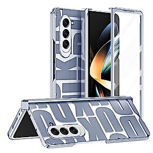 Compatible with Samsung Galaxy Z Fold5 Case with Built-in Screen Protector | Hinge Protection | Full Body Ultra-Thin Anti-Scratches Shockproof Protective Phone Cover for Samsung Galaxy Z Fold 5, Blue