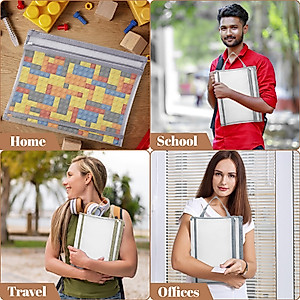 5 Pack Colored Mesh Zipper Pouch Bags, Storage & Organization, Breathable See Through A4 Zipper Pouch with Handle