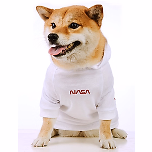 Coomour NASA Dog Halloween Shirts Dogs Clothes Puppy Hoodies Pet Sweatshirt Doggie Outfits Cat Apparel (M)