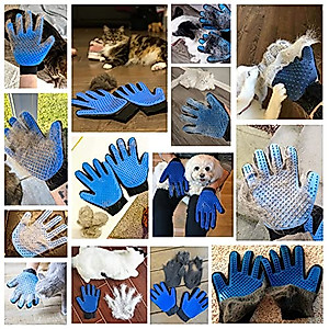 KENNELS & KATS Pet Grooming Gloves | Deshedding Glove for Easy, Mess-Free Grooming | Grooming Mitt for Dogs, Cats, Rabbits & Horses with Long/Short/Curly Hair | Pet Hair Gloves for Pet Hair Removal
