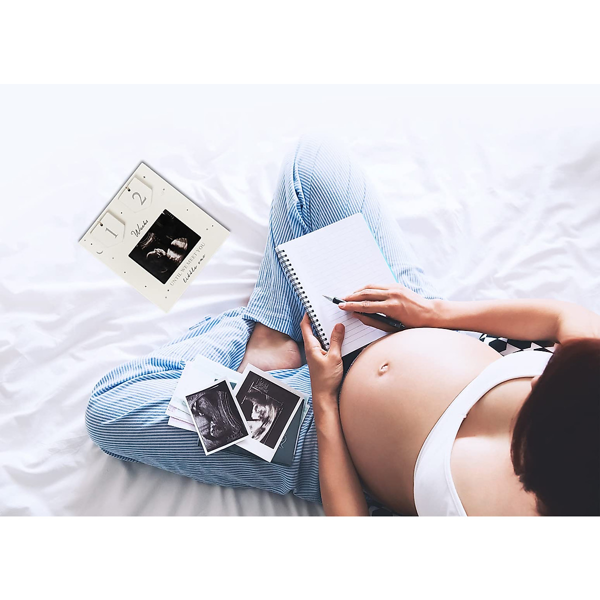 Sonogram Picture Frame | Countdown Weeks | Keepsake Baby Ultrasound Frame | Great Gift for Expecting Parents | Nursery Décor | Best Baby Announcement | Love at First Sight (6.5 x 6 Inches)