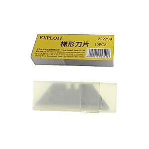 FixtureDisplays® 10 Pieces 2-Notch Utility Blades, Box Cutter Razor Safety Dispenser Replacement Similar to Better Tools 20208 Gorilla Blades 2-Notch Utility Blade in Safety 117607