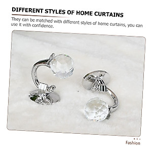 VOSAREA Set of 2pcs Aluminium Alloy Window Curtain Hooks Decorative Home Curtain Supplies Easy to Use Match Shower Curtain Living Room/Bedroom Decorations