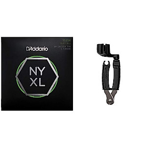 D'Addario NYXL1156 Electric Guitar Strings, Medium Top/Extra-Heavy Bottom, 11-56 and Pro-Winder String Cutter Bundle