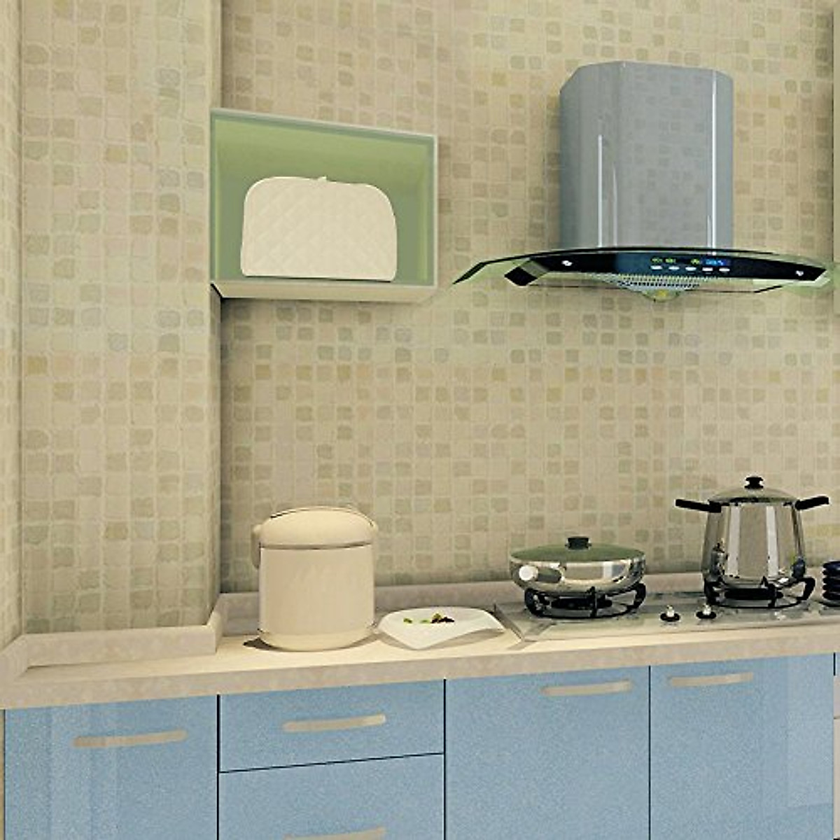 Toaster Cover Messar Cotton Striped Bread Toaster Dust Cover Bakeware Protector for Two Slice Toaster Appliance Dust Style Random 11W x 8D x 8H