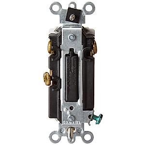 Leviton 56081-2W 3-Amp 24-Volt Decora Plus Rocker Double-Throw Ctr-OFF Momentary Contact Single-Pole AC Quiet Switch, White