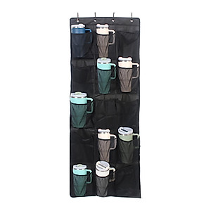 UXIETIN Cup Storage Organizer Compatible with Stanley,15 Large Water Bottle Storage Pockets Hnaging on Wall for Various Sizes Cup,Tumbler Storage Oragnizer Accessories for Stanley Cup