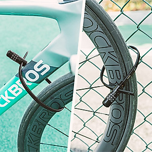 ROCKBROS Zip Tie Bike Lock Small Cable Lock Lightweight Refrigerator Cabinet Locks with Combination Flexible Helmet Bike Lock