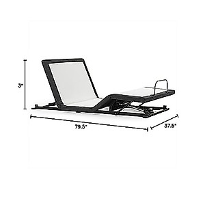 Blissful Nights z4 Adjustable Bed Frame for Storage Beds with Massage Anti-Snore, Zero G, USB Charging Station, Wireless Remote Head and Foot Incline and No Tools Required Assembly … (Split King)