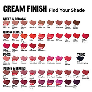 REVLON Lipstick, Super Lustrous Lipstick, Creamy Formula For Soft, Fuller-Looking Lips, Moisturized Feel in Berries, Teak Rose (445) 0.15 oz