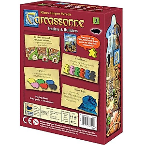 Carcassonne Traders & Builders Board Game EXPANSION - New Strategies Await! Medieval Tile-Laying Strategy Game for Kids and Adults, Ages 7+, 2-6 Players, 45 Minute Playtime, Made by Z-Man Games