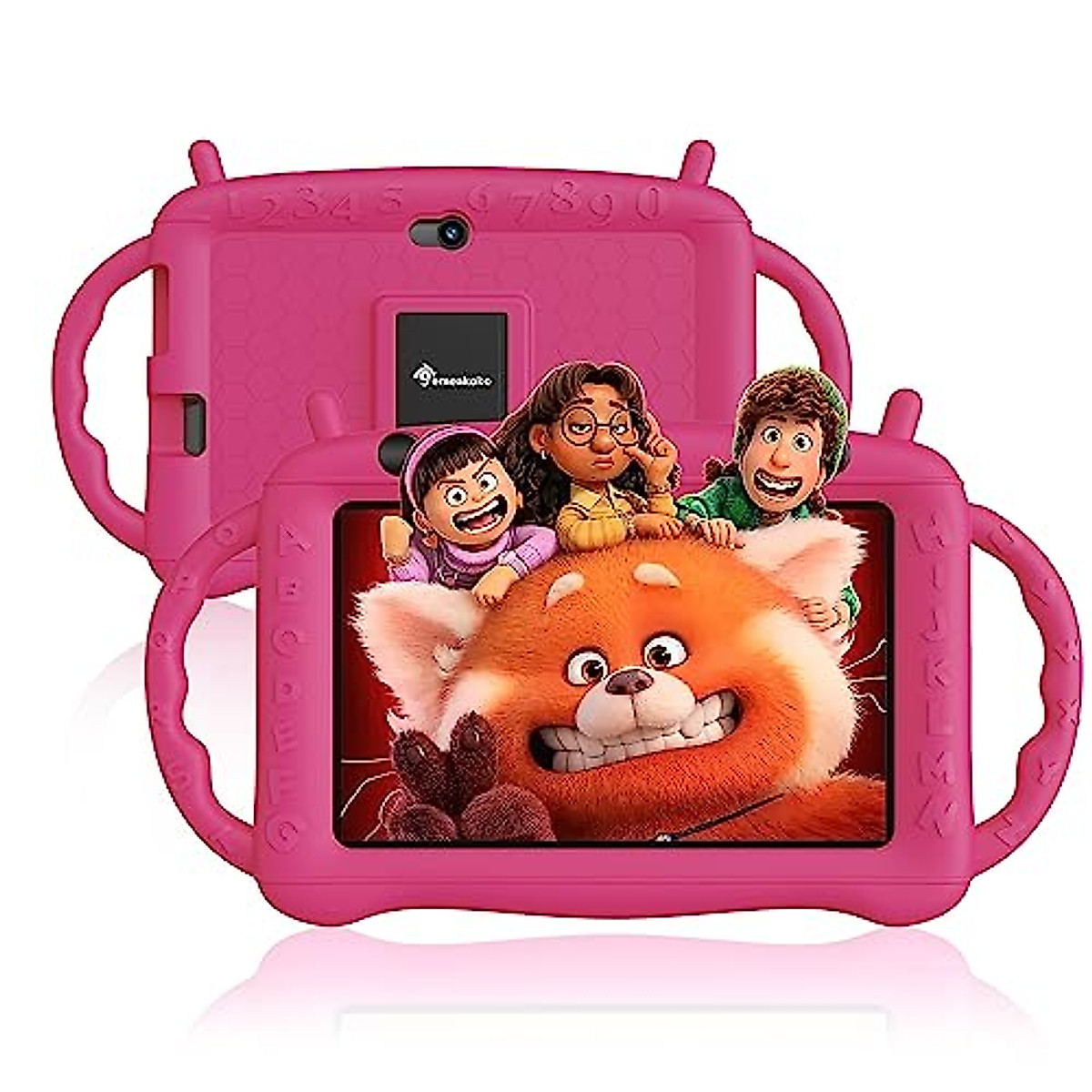 Kids Tablets 7in Android 11 Tablet for Kids Age 3-12,Quad Core 2GB RAM 32GB ROM Toddler Tablet with Shock-proof Case,Parental Control, Pre-installed Kids Educational APP,HD Screen,Dual Camera(Red)