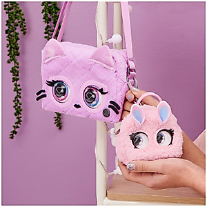 Purse Pets Micros, Fuzzy Bunny BB Mini Kids Purse with Eye Roll, Shoulder Bag Crossbody Purse Accessories, Girls Coin Purse & Tween Gifts