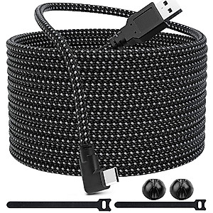 Coodov Compatible with Oculus Quest 2 Link Cable, Fast Charging&High Speed Data Transfer, Durable Nylon Braided, USB A to USB C 3.2 Gen1 Cord for VR Headset and Gaming PC (10FT/3M)