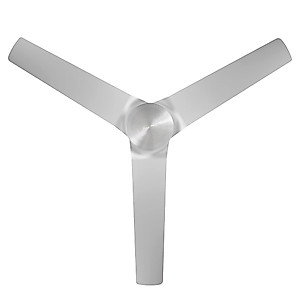 WAC Smart Fans Mocha Indoor and Outdoor 3-Blade Ceiling Fan 54in Brushed Aluminum with Remote Control works with Alexa and iOS or Android App
