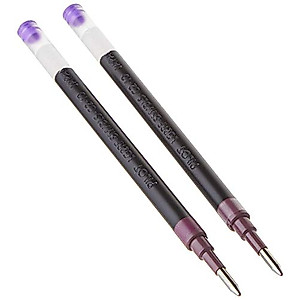 PILOT G2 Gel Ink Refills For Rolling Ball Pens, Bold Point, Purple Ink, 2-Pack (77363)