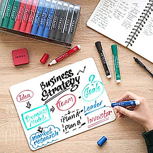 Arteza Dry Erase Markers, Bulk Pack of 52, Chisel Tip, 4 Assorted Colors with Low-Odor Ink, Whiteboard Markers, Back to School Supplies for Classroom, Office, or Home