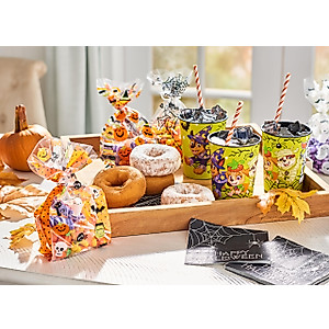 American Greetings 12" Medium Halloween Goodie Bags, Ghosts (120-Count)