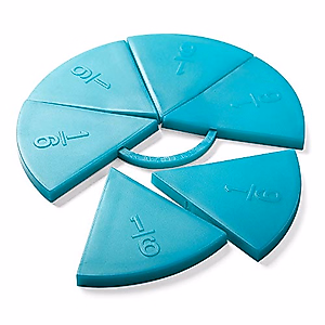 hand2mind Plastic Connecting Fraction Circles, Fraction Manipulatives, Unit Fraction, Rainbow Circle Math Manipulatives, Fraction Games, Montessori Math, Homeschool Supplies (Set of 5)