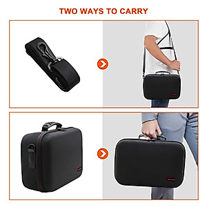 NexiGo Hard Carrying Case for Oculus Quest 2 and 3 with Elite Strap, All-in-one, Lightweight, VR Gaming Headsets and Controllers Accessories, Hard Protective Travel Case with Shoulder Strap (Black)