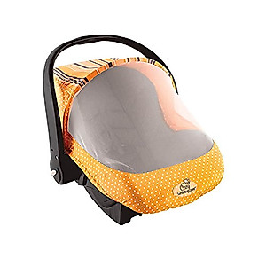 Cozy Cover Sun & Bug Cover (Orange Stripe) - The Industry Leading Infant Carrier Cover Trusted by Over 2 Million Moms Worldwide for Protecting Your Baby from Mosquitos, Insects and The Sun