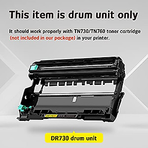 CG CHINGER (NO Toner) Compatible Drum Unit Replacement for Brother DR730 DR-730 for HL-L2350DW HLL2395DW HLL2390DW HL-L2370DW HL-L2370DWXL MFC-L2750DW MFC-L2750DWXL MFC-L2710DW Printer