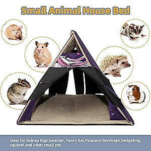 Y-DSIWX Guinea Pig Hideout Cozy Hamster House Cave for Bunny Chinchilla Hedgehog Small Animal Magical Mordern Unicorn Horse