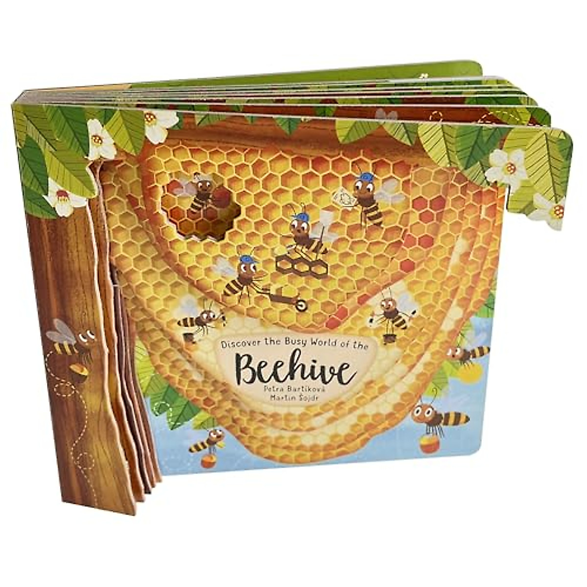 Discovering the Busy World of the Beehive (Happy Fox Books) Board Book Teaches Kids Ages 3-6 about Bees, Exploring a Hive with Each Page, plus Educational Facts and Vocabulary Words (Peek Inside)