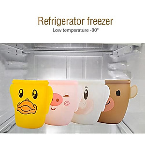 Animal Silicone Food Storage Bag 5 Bundle Pack Stand Up Leak Proof Microwaveable Container Dishwasher safe sous vide