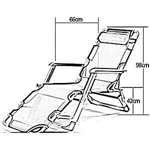 XZGDEN Lightweight Camping Chairs Garden Loungers Folding Chair Lazy Chair Outdoor Living Room Office Siesta Breathable Backrest Chair Folding Chair (Color : Black)