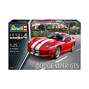 Revell RV07040 1:25 - Dodge Viper GTS Plastic Model kit, Multi Colour