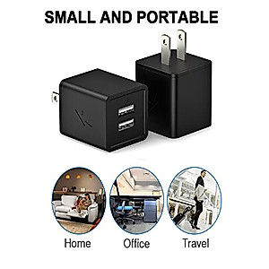 iPhone Charger [Apple MFi Certified] Dual Port USB Wall Plug Block 2.1A 2Pack 6FT Fast Charging Lightning Cable Nylon Braided Data Sync Cord Compatible for iPhone XS/Max/XR/X/8/Plus/7/SE/11/12/13/14