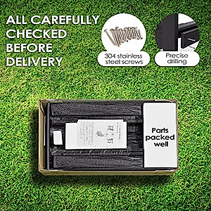 OTSUN Adirondack Chair, Large Lawn Chairs with 286 Lbs Weight Capacity, HDPE Outdoor Chairs Weather Resistant for Patio, Porch, Garden, Swimming Pool, Deck, Black